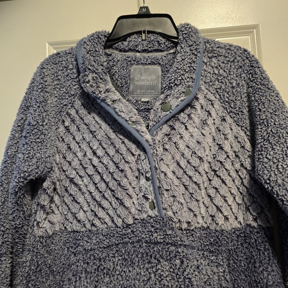 Simply Southern | Jackets & Coats | Simply Southern Womens Plush Blue ...